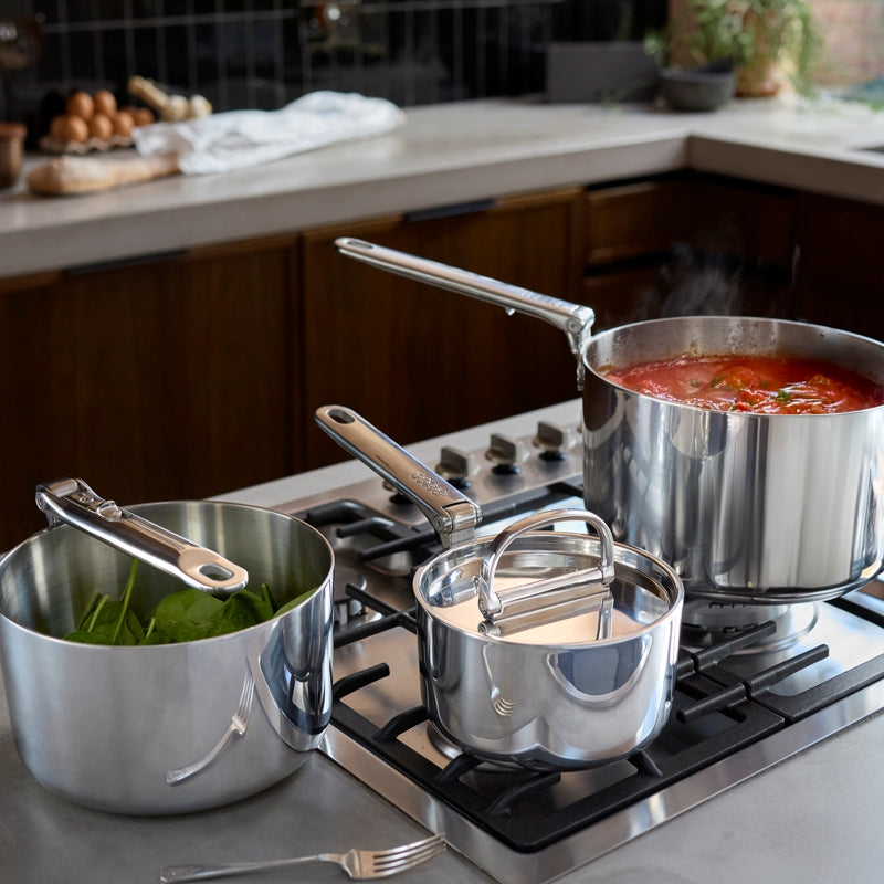 Joseph Joseph SpaceSteel™ Sauce Pans with Lids Set of 3 – Kitchen ...