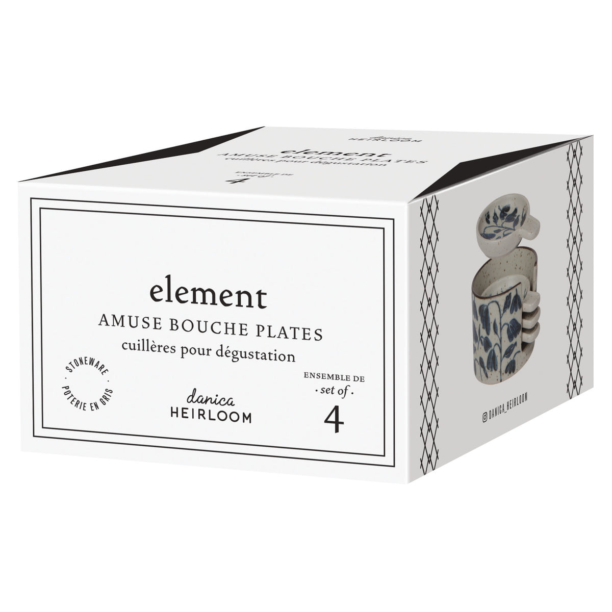 Danica Heirloom Element Amuse Bouche Plates Set of 4, Posy – Kitchen ...