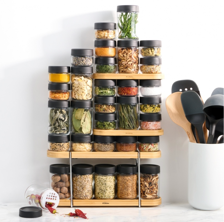 Trudeau Large Stacking Spice Jars Set of 6 – Kitchen Boutique Canada
