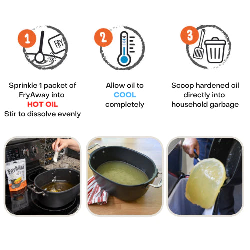 FryAway Cooking Oil Solidifier, Deep Fry Packet – Kitchen Boutique Canada